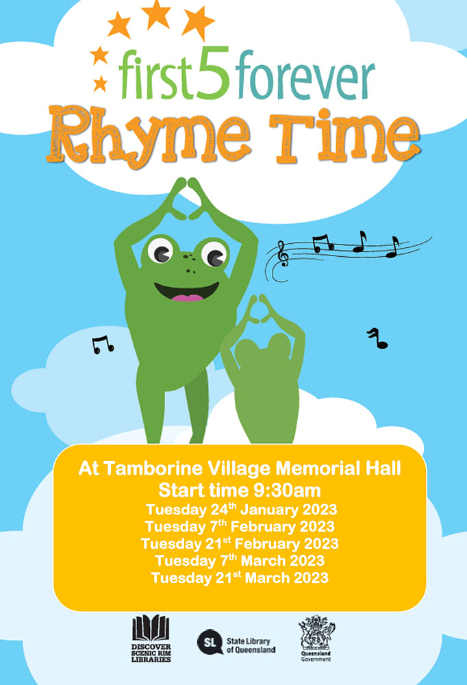 First Five Forever 0 - 5 Year Old Rhyme Time - Tamborine Bulletin